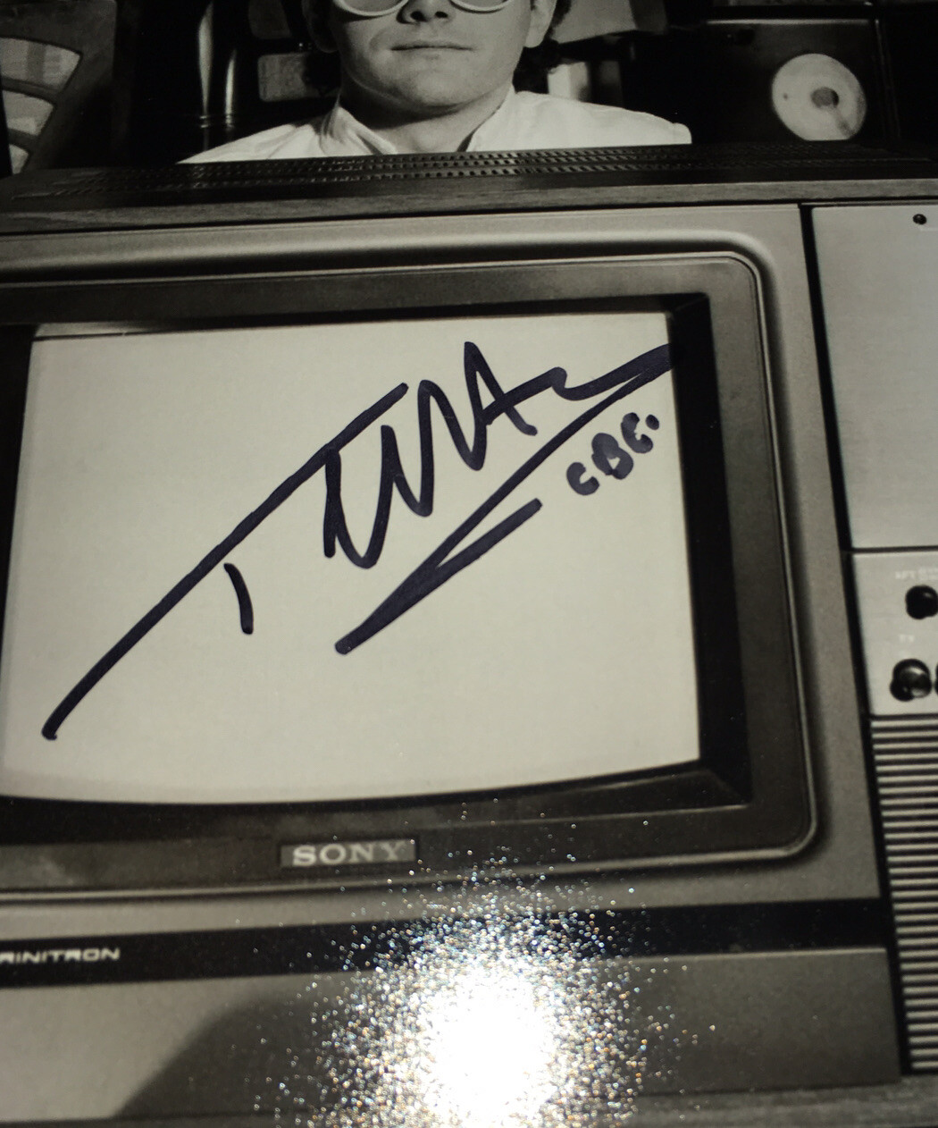 SIGNED TREVOR HORN GEOFF DOWNES THE BUGGLES 12X12 PRINT PHOTO RARE ...