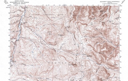 Monument Ridge Quadrangle Montana 1950 Topo Map USGS 15 Minute ...
