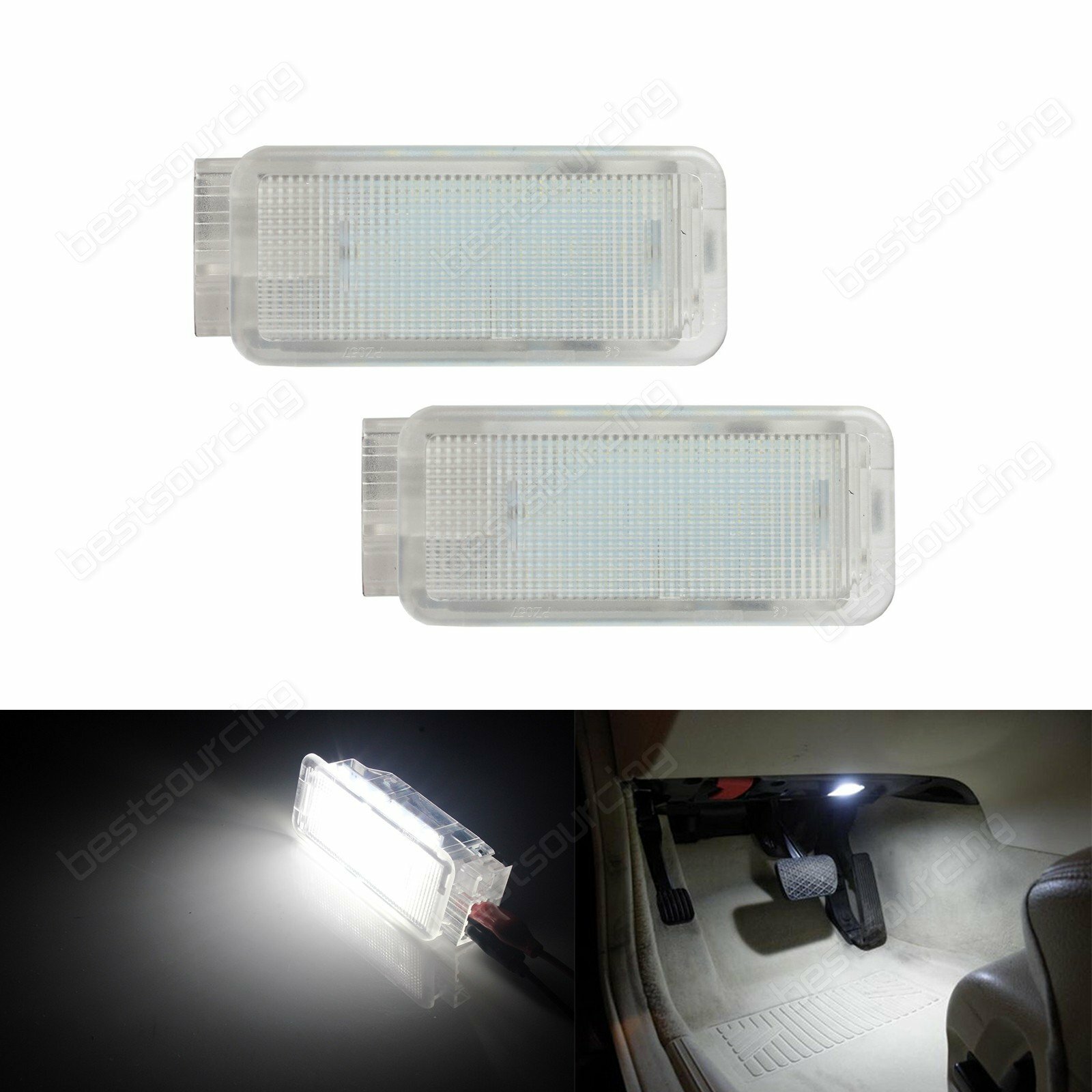 2x Citroen LED Door Trunk Footwell Luggage Light C2 C3 C4 C5 C6 C8 DS3 ...