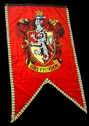 Harry Potter Gryffindor House Banner 30” x 50” Flag Red Large Polyester ...