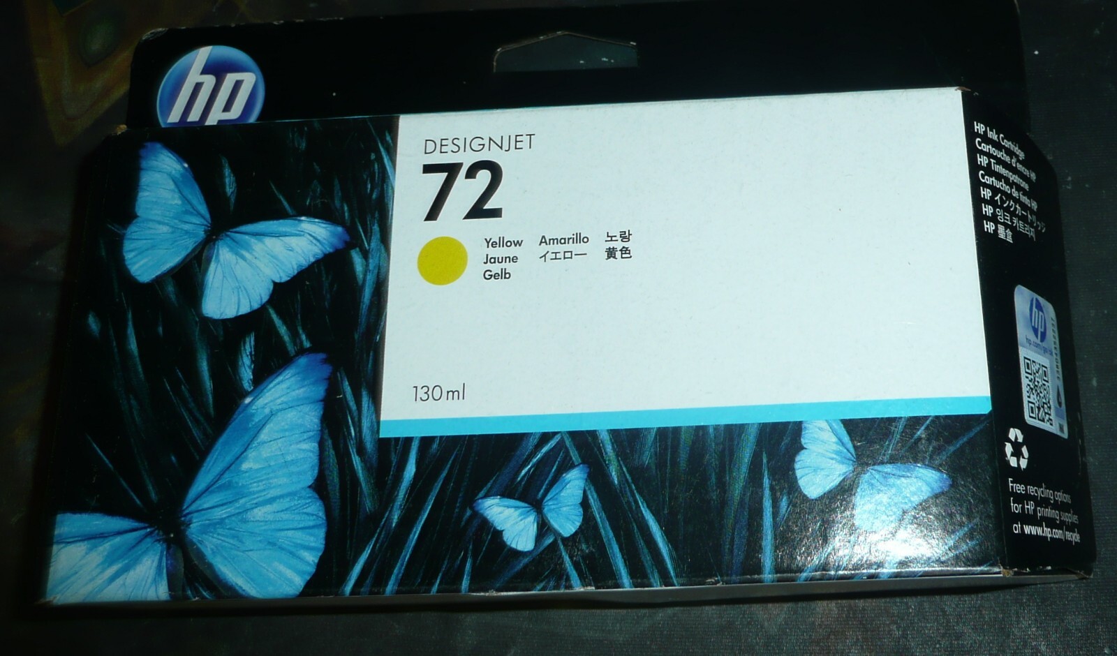 Genuine HP 72 DesignJet Yellow Ink 2019 C9373A Design Jet T610 T770 | eBay