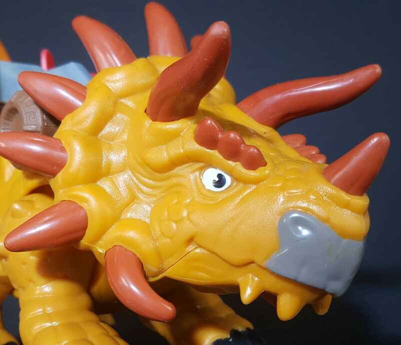 Imaginext Triceratops Combat Caveman Catapult Fisher Price Dinosaur ...