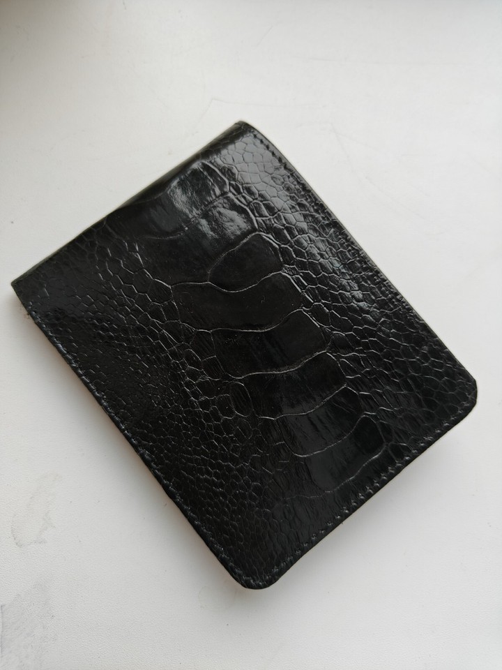 Leather wallet, luxury ostrich leather wallet Exotic, Ostrich Skin ...