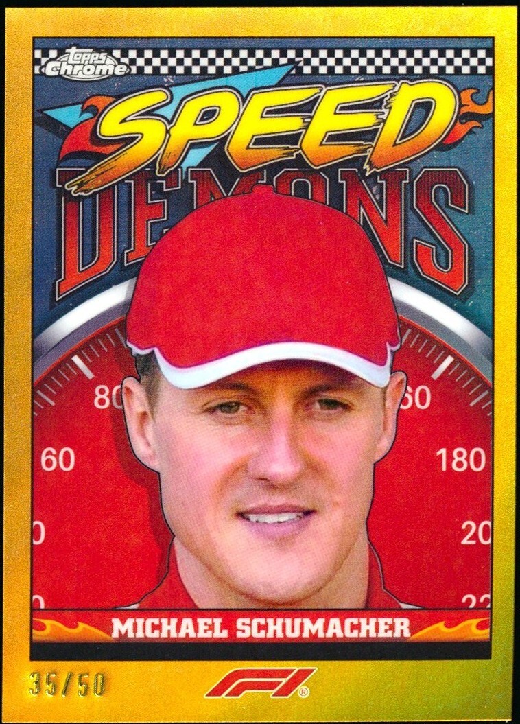 2023 Topps Chrome Formula 1 - Speed Demons Michael Schumacher #SD-MS Gold Refractor /50 for sale ...
