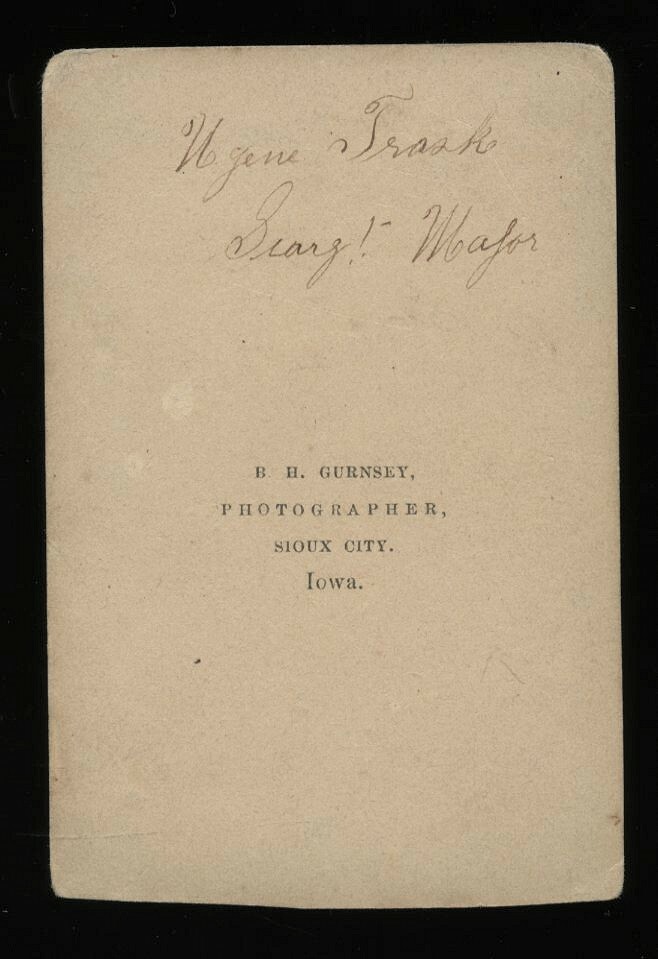 Very Rare CDV of Civil War Soldier Eugene Trask - Killed by Indians ...