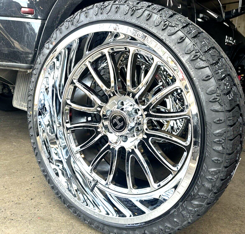 4 NEW 22x12 Hardcore HC101 Wheels and 33" Tires -44 Chrome 6x5.5 Chevy ...