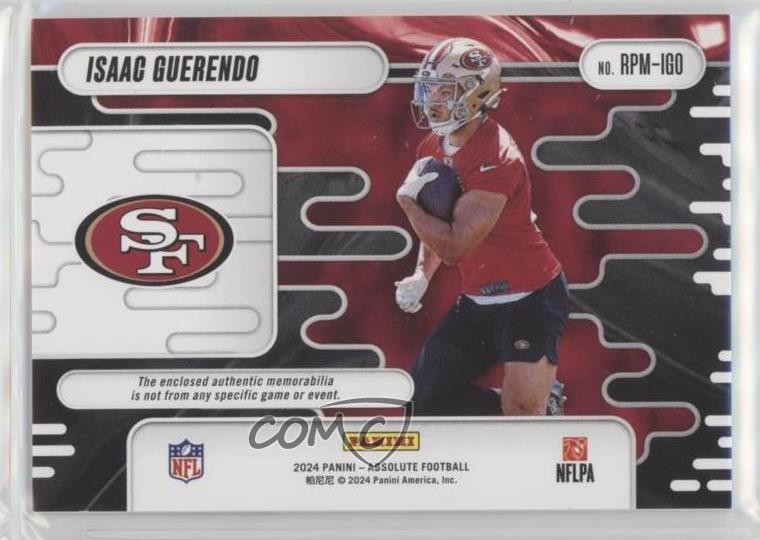 2024 Panini Absolute Rookie Premiere Materials /399 Isaac Guerendo #RPM ...