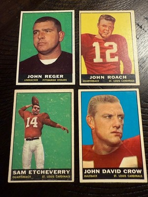 1961 TOPPS FOOTBALL LOT OF 16 CARDS ALL PICTURED MOST EXMT READ ...