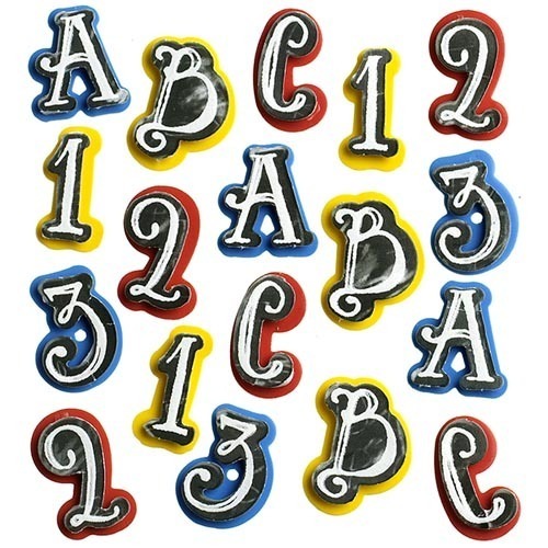 CHALKBOARD ABC 123 REPEAT Jolee's Boutique Dimensional Stickers 50 ...