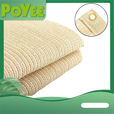90%Beige Shade Cloth Patio Sun Shade Mesh Netting Cover for Pergola ...