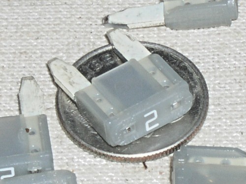 5 NEW LITTELFUSE 297 MINI BLADE 2A 2 AMP 32V DC FAST GREEN LITTLE FUSE ...