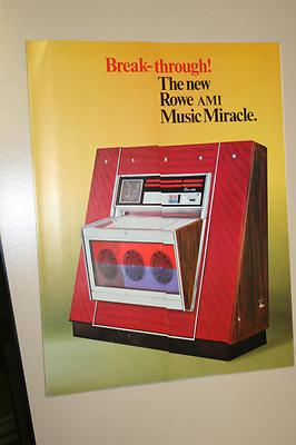 Original Rowe-AMI MM-3 Music Miracle 1968 juke box jukebox Flyer ...