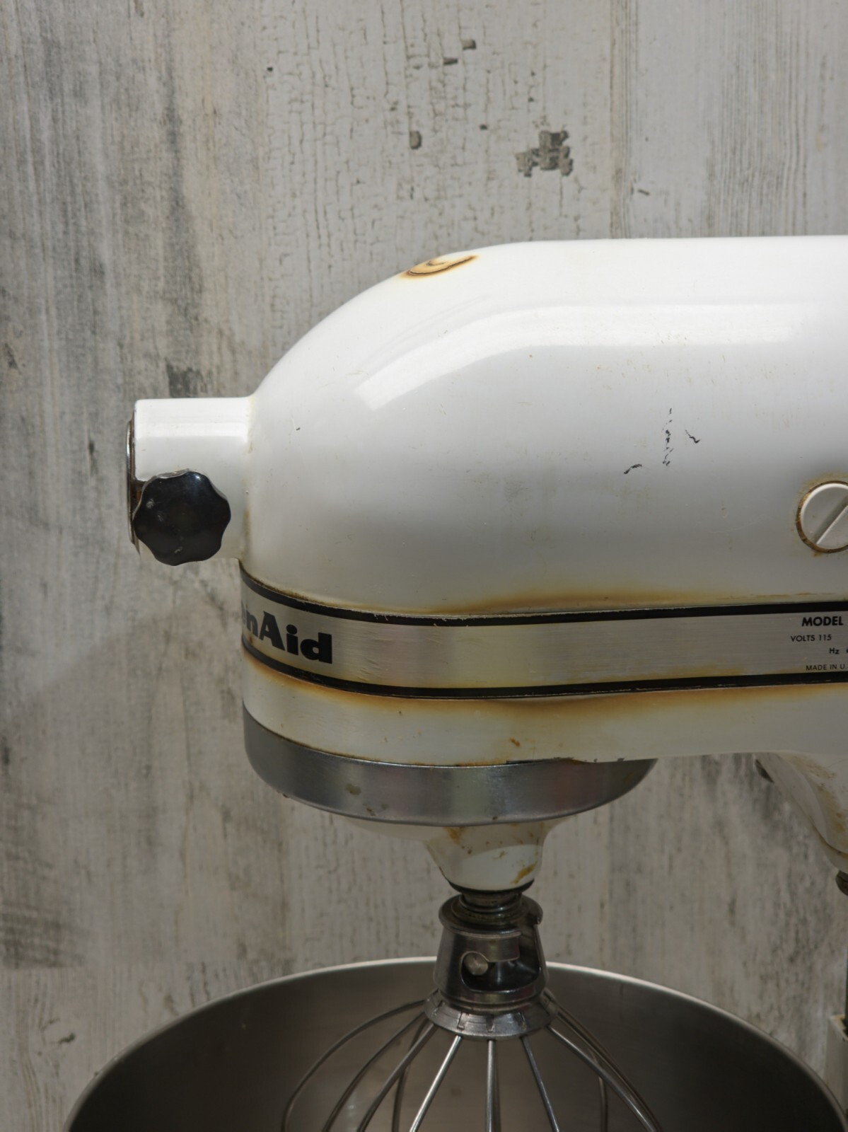 Vintage Hobart KitchenAid K5-a White 5 QT Stand Mixer 10 Speed Bowl 3 ...