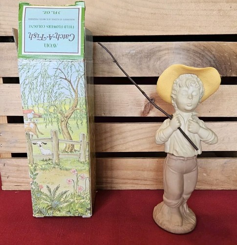 Vintage Avon Catch A Fish Field Flowers Cologne Decanter Bottle Full | eBay