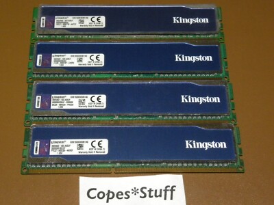 Kingston HyperX Blu KHX1600C9D3B1/4G DDR3 PC3-12800u 4 x 4GB = 16GB ...