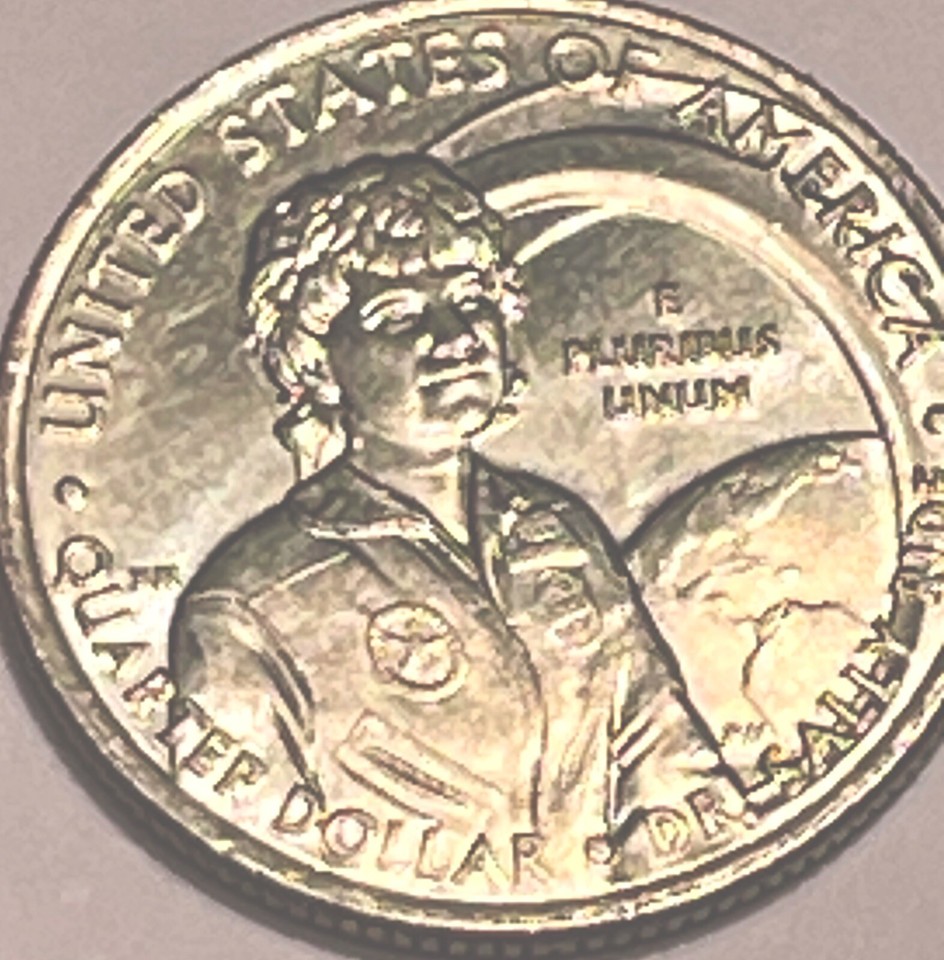 2022 D WASHINGTON QUARTER DR. SALLY RIDE DROOLING GEORGE ERROR COIN ...