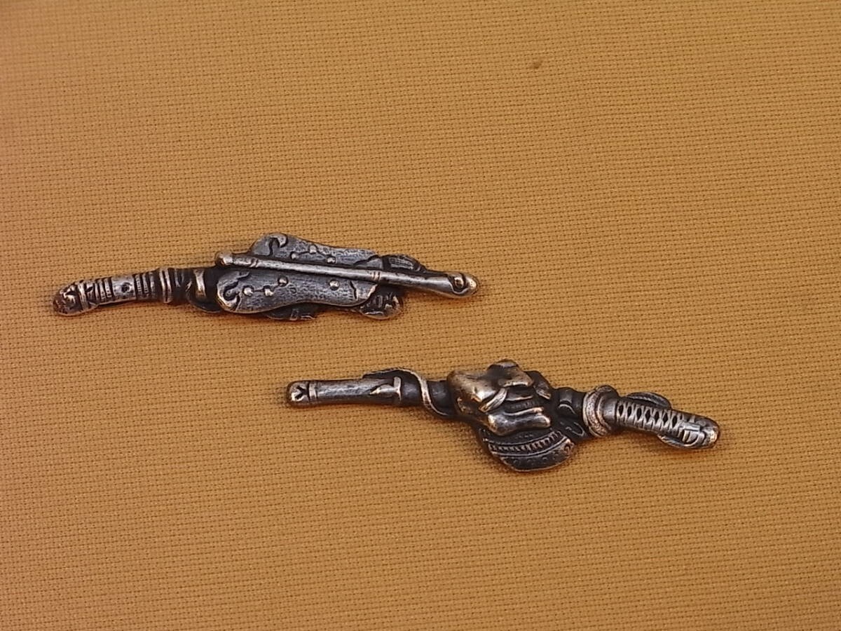 Japanese sword MENUKI ldesign Brass base Silver plating | eBay