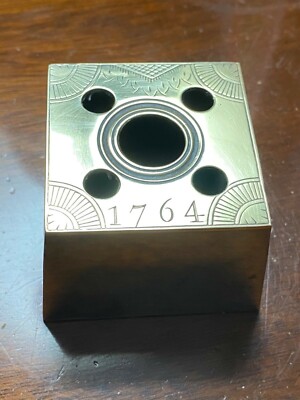 Colonial Williamsburg 1764 Geddy Foundry Inkwell pewter brass Heavy | eBay