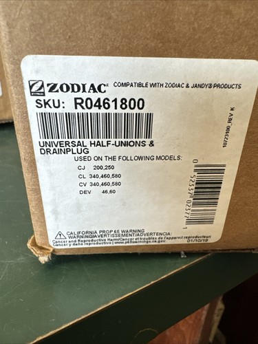 Zodiac Jandy DEV Filter Universal Half Unions Drain Plug Cap R0461800 ...