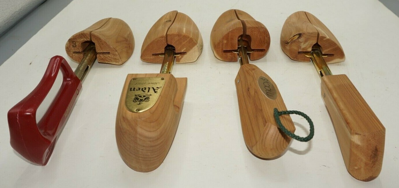 4 MEN CEDAR WOODEN SHOE INSERT MEDIUM TREE STRETCHERS SHAPERS ...