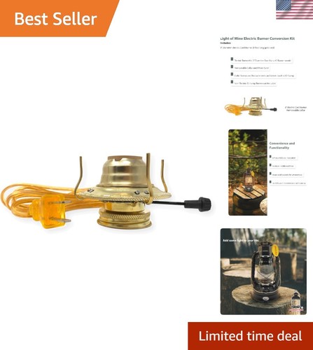 Light of Mine: Gold Cord Electric Oil Lamp Conversion Kit – Convert Oil ...