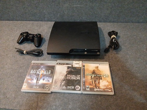Sony PlayStation 3 Slim PS3 120GB Black Console Gaming System Tested ...