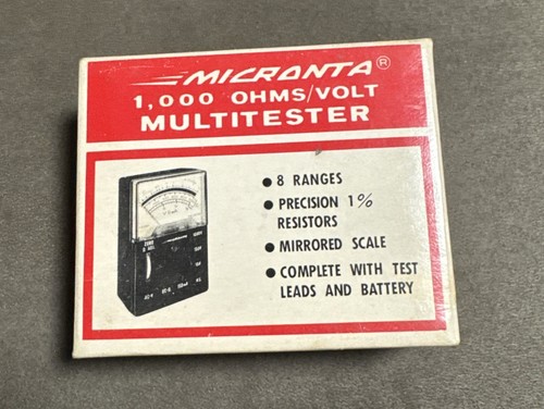 VTG Micronta 1000 OHMS/VOLT 8 Range Multitester #22-027 Radio Shack ...