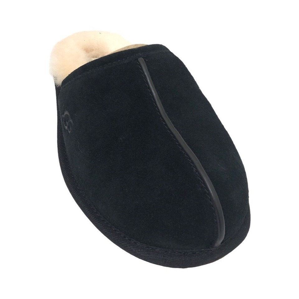 UGG Men's Scuff Slippers Chestnut Black Suede Scuffs 1101111 | eBay