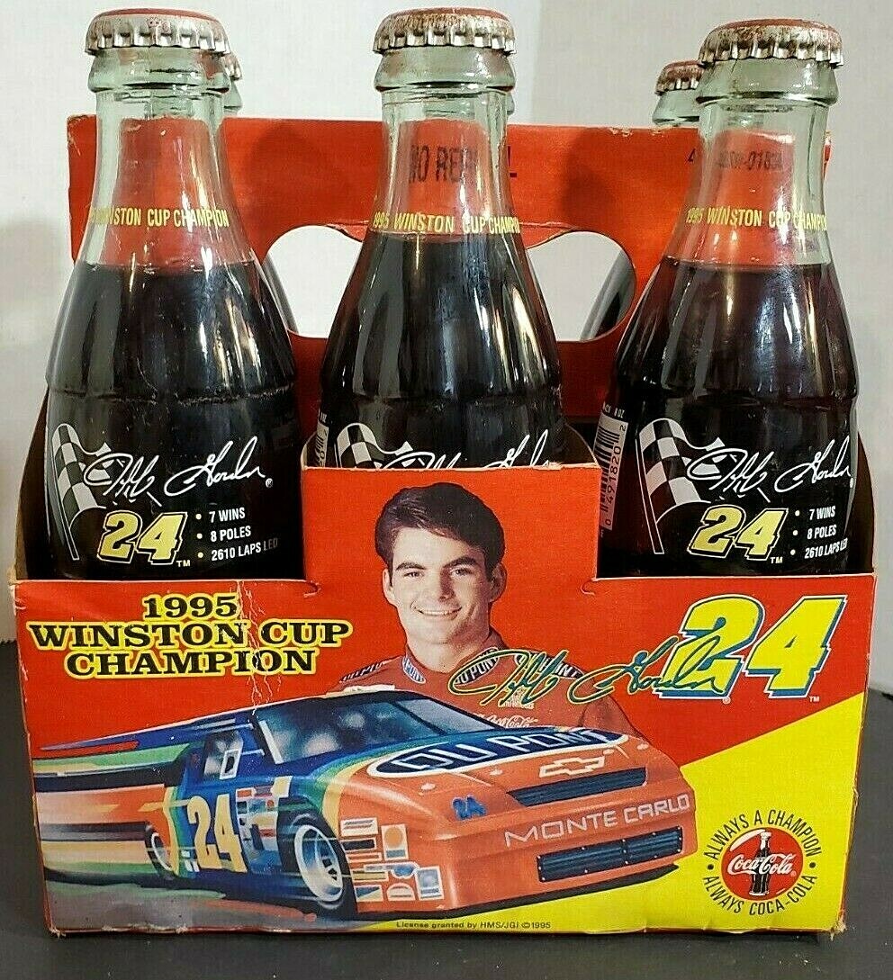 Jeff Gordon #24 1995 Winston Cup Champion Coke bottles - 6 pack of coca ...