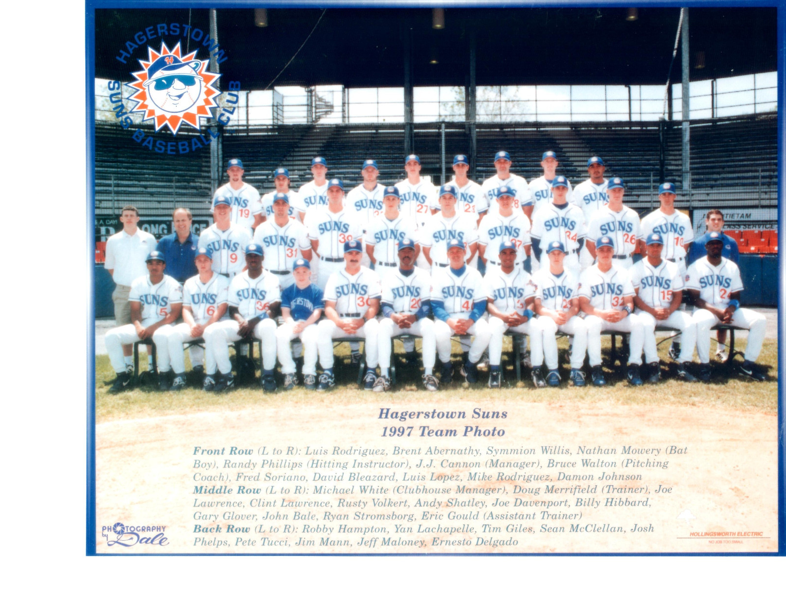 1997 HAGERSTOWN SUNS 8X10 TEAM PHOTO BASEBALL MARYLAND | eBay