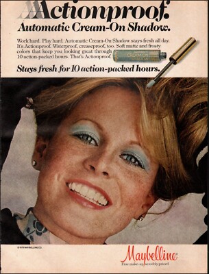 1979 Vintage ad Maybelline retro Cream Eye Shadow make-up model 04/12 ...