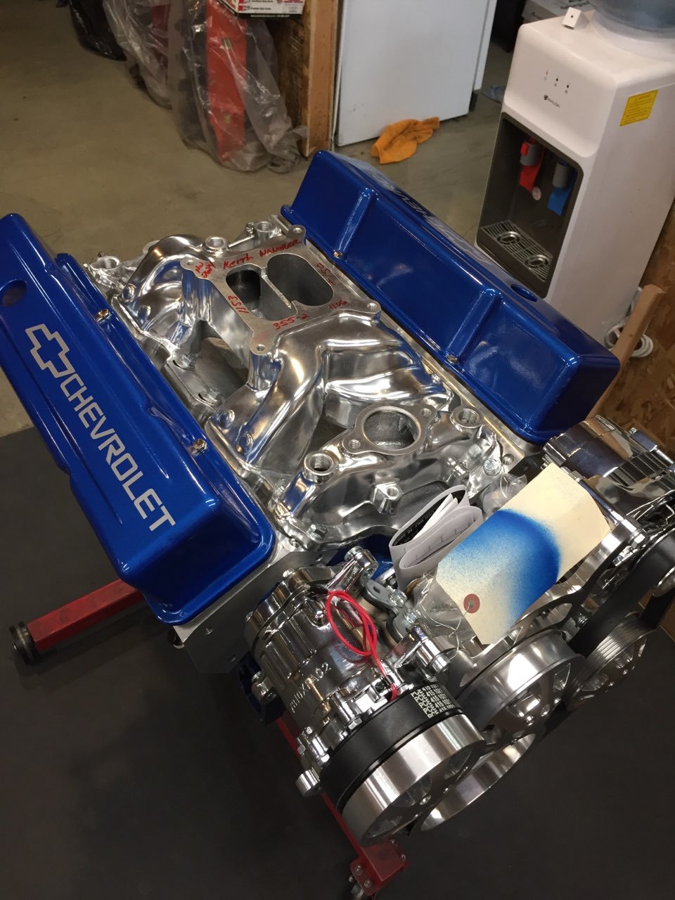 383 F STROKER CRATE MOTOR 400-500HP SBC WITH A/C ROLLER TURN KEY SBC ...