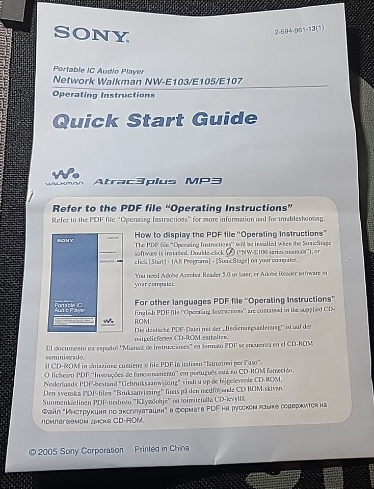 S30*NEW Sony NW-E105 Vintage Network Walkman Digital Audio Player | eBay