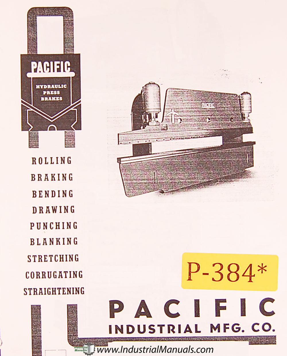 Pacific Press Brakes 100-300, ‘46 , Operations Maintenance and Wiring ...