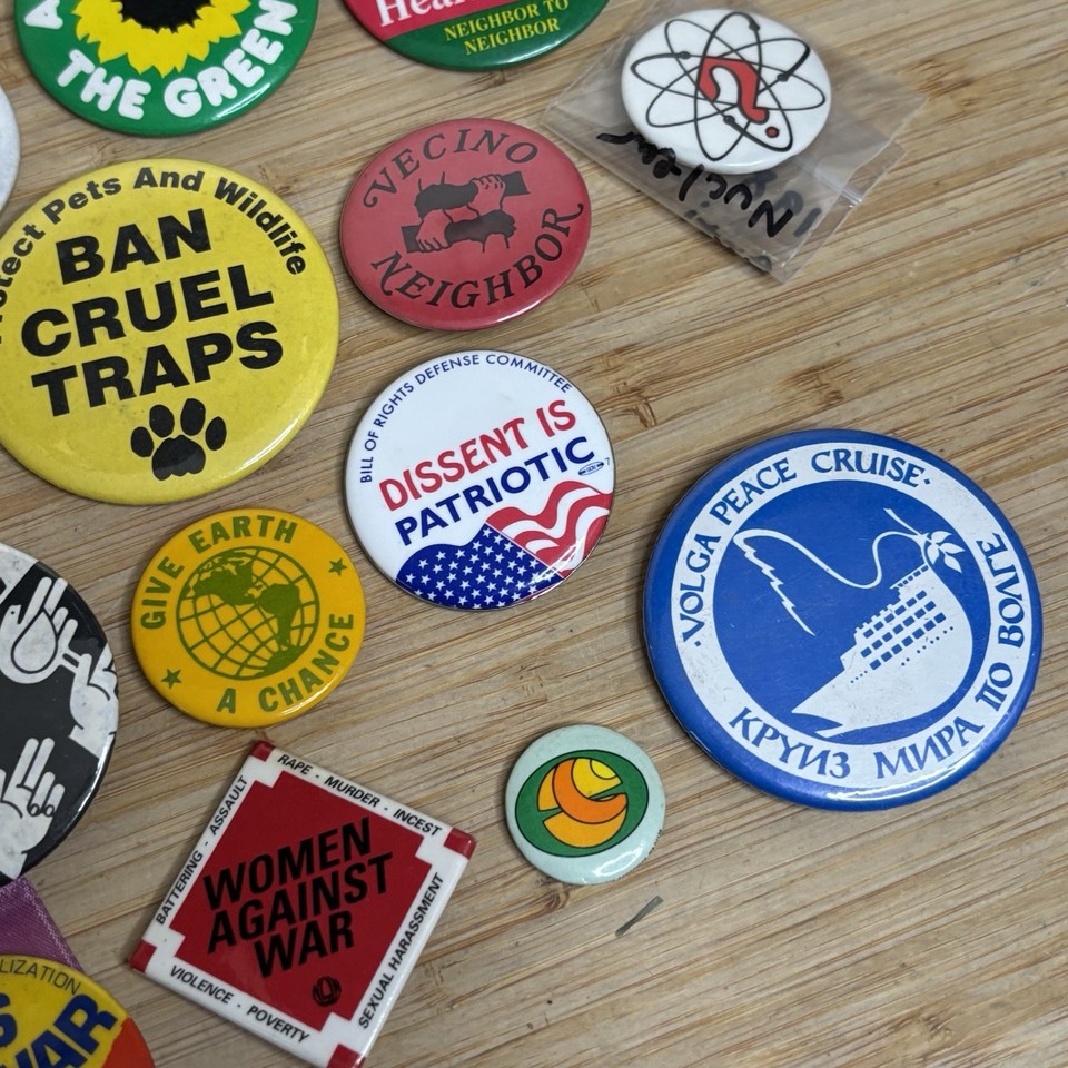 Vintage Anti-War & Peace Protest Pinback Button Nuclear Boston Freeze ...