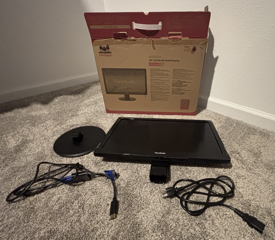 ViewSonic Monitor 20" VA2055Sm Full HD LED Backlit Display 1080p | eBay