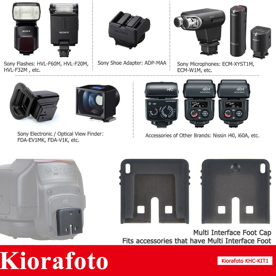 Sony Multi Interface Camera Hot Shoe Cover & MI Flash Microphone Foot ...