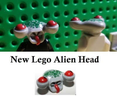 Lego Alien Head SQUIDMAN Red Tongue Big EYES Triangle Shape Space ...