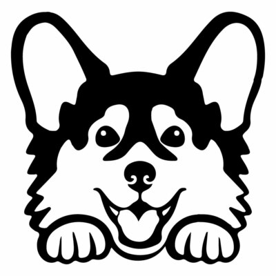 5" PEEKING CORGI Vinyl Decal Sticker Car Window Laptop Rescue Pet Dog ...