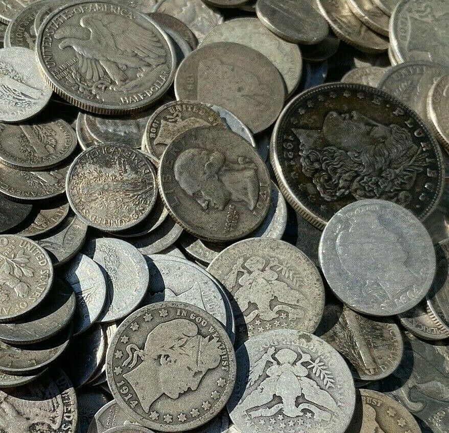 90% Junk US Silver Coin Standard 1/2 oz Lot Pre 1965. BULLION PRICE ...