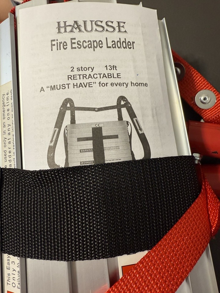 Retractable 2 Story Fire Escape Ladder 13 Feet 724190825600| eBay