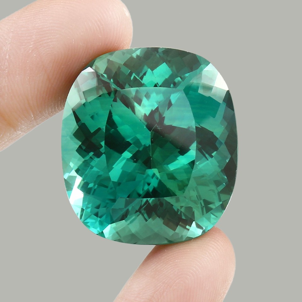 AAA Natural Ceylon Green Color Parti Sapphire Cushion Cut Loose ...
