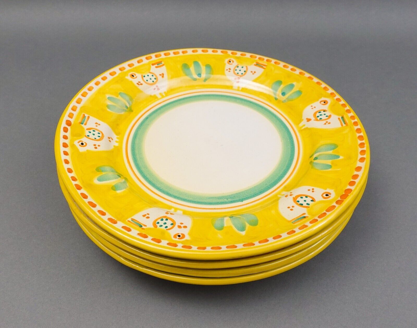 Solimene Vietri Camillo Positano Yellow Bird Chicken 10" Dinner Plate ...