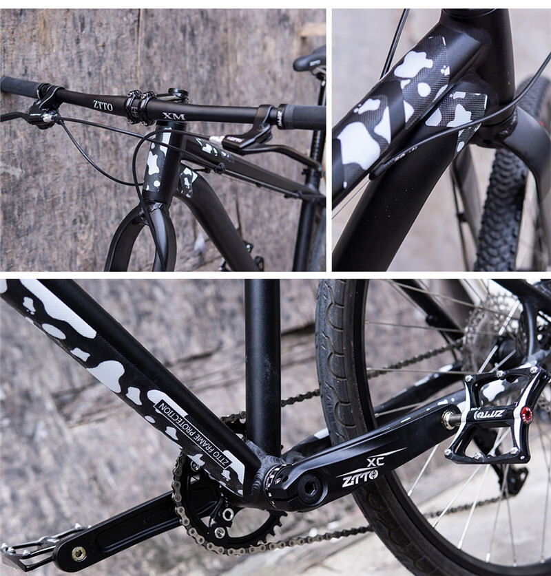 ZTTO Bicycle Frame Protector Stickers 3D Scratch-Resistant Bike Frame ...