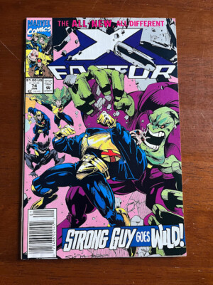 X-FACTOR # 74 VF- NEWSSTAND MARVEL COMICS 1992 LARRY STROMAN PETER ...
