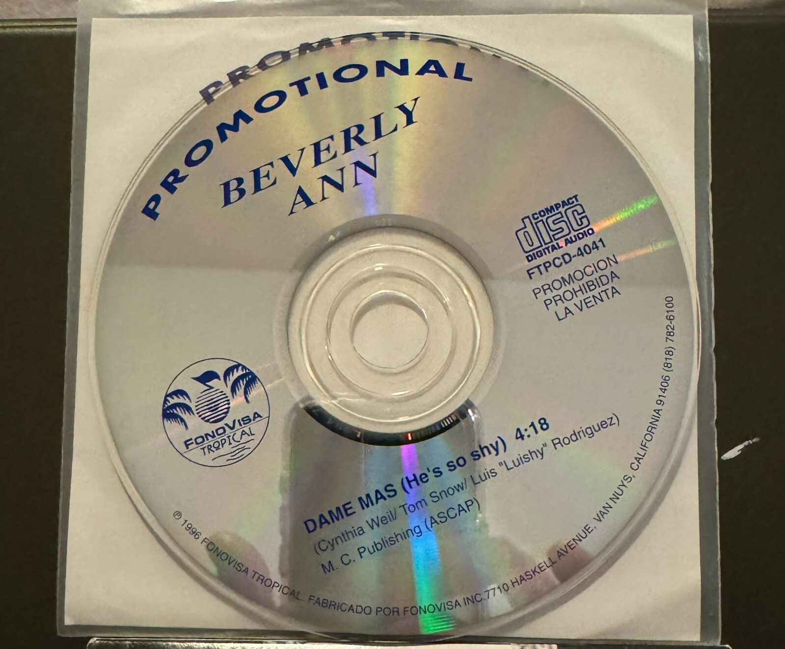Beverly Ann - Dame Mas (He's So Shy) CD, Single, Promo | eBay