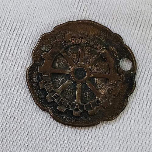 Vintage Rotary International Keychain Fob Lost Key Whitehead & Hoag ...