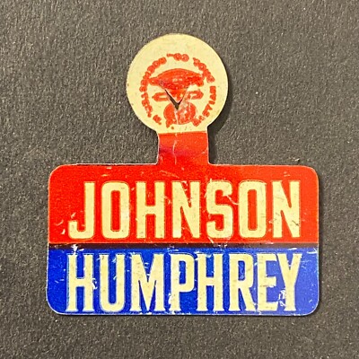 Johnson - Humphrey Vote Democratic c1964 Election Campaign Steel Fold ...