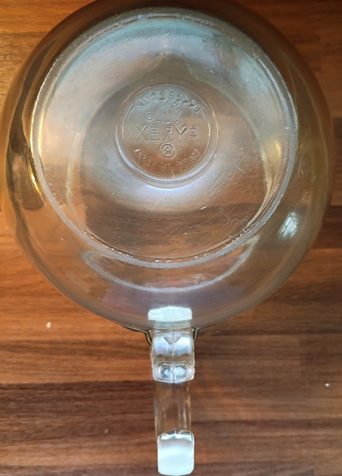VTG Mid Century Pyrex Glass Coffee Tea Pot Kettle 8336 H Flameware 6 ...