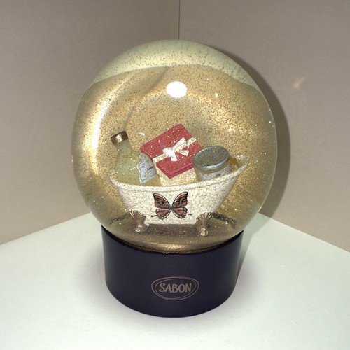 Sabon Limited Novelty Snow Globe 15cm Gold Glitter 15th Anniversary ...